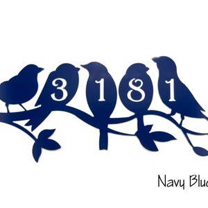 Custom Address Sign | Perched Birds Address Sign | Metal Birds Home ...