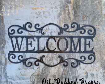 Metal Welcome Sign Tree Metal Welcome Sign for Outside - Etsy