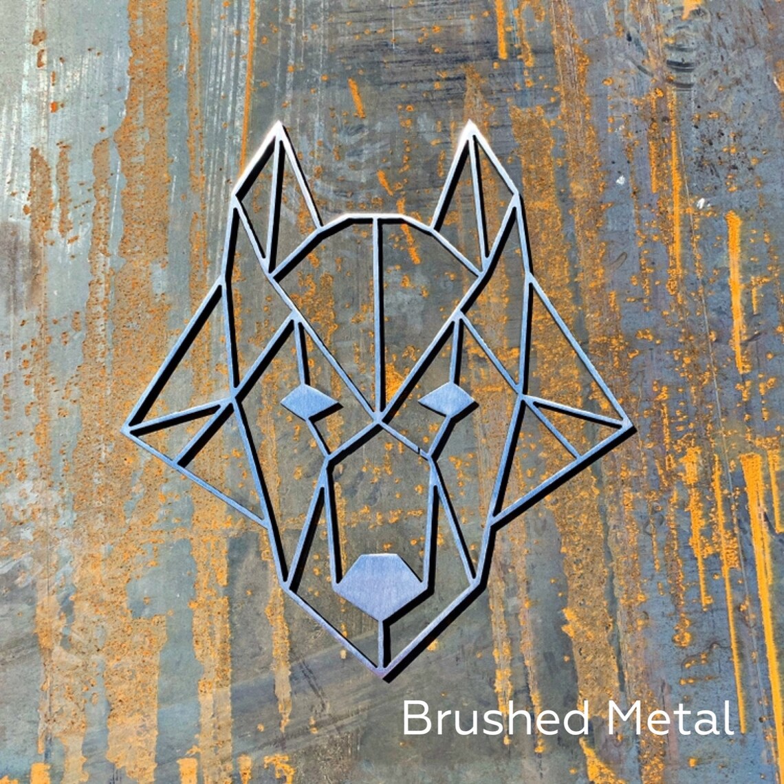 Geometric Animals Metal Wall Art Geometric Wolf Geometric | Etsy