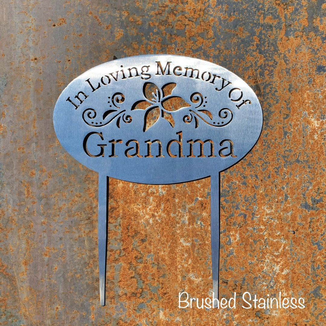 Garden Sign With Stakes | Metal Memorial Plaque | Pet Memorial | in ...