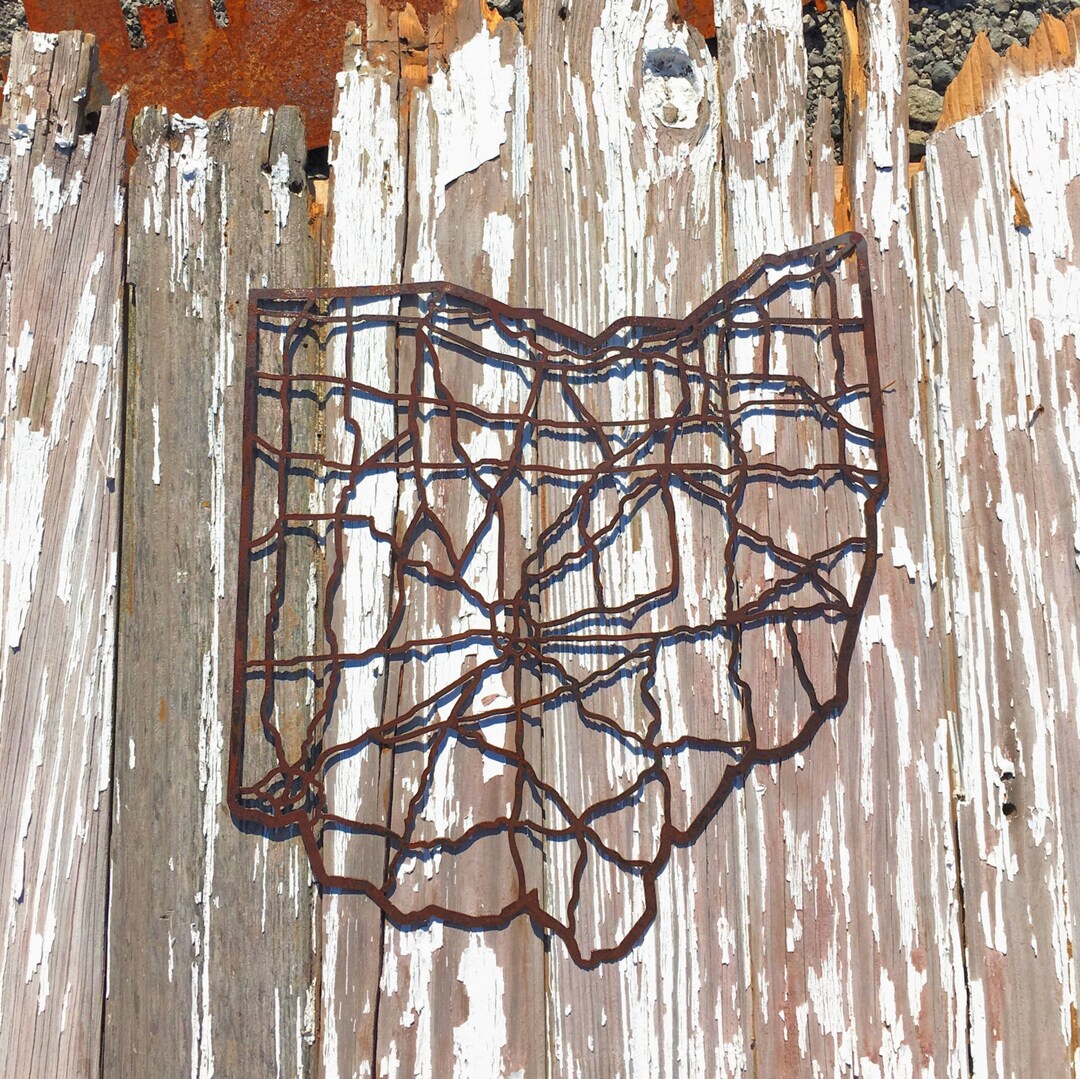 Ohio Map | Metal Wall Art | Ohio Decor | Ohio Gift | Unique Gift | Man ...