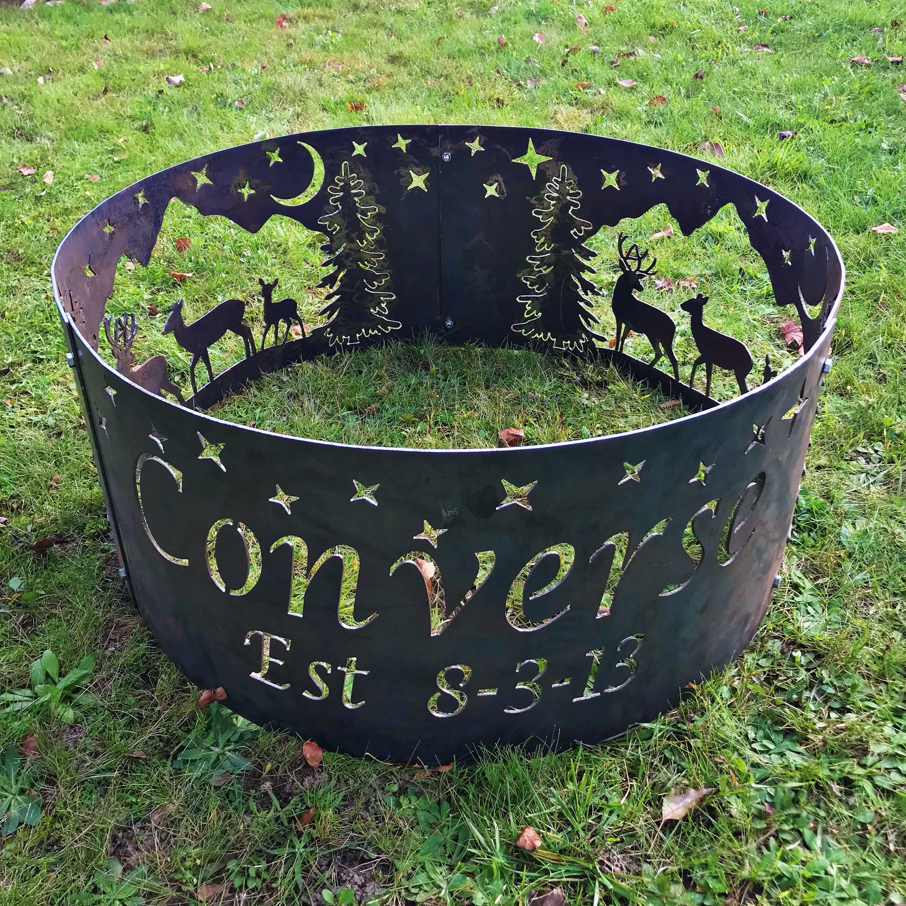 Personalized Fire Ring Metal Fire Pit Custom Steel Fire Ring 11th