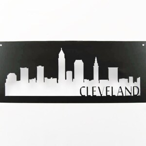 Cleveland Skyline Metal Art - Etsy