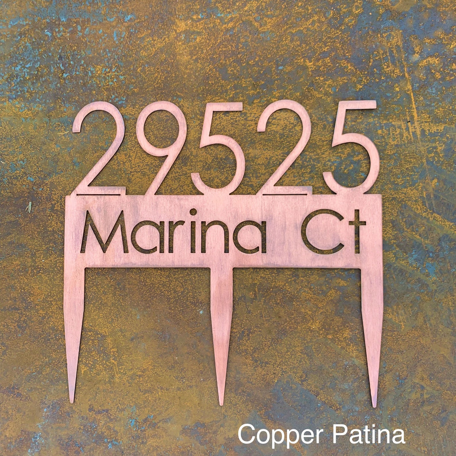 Address Sign With Stakes Stainless Steel Address Sign - Etsy