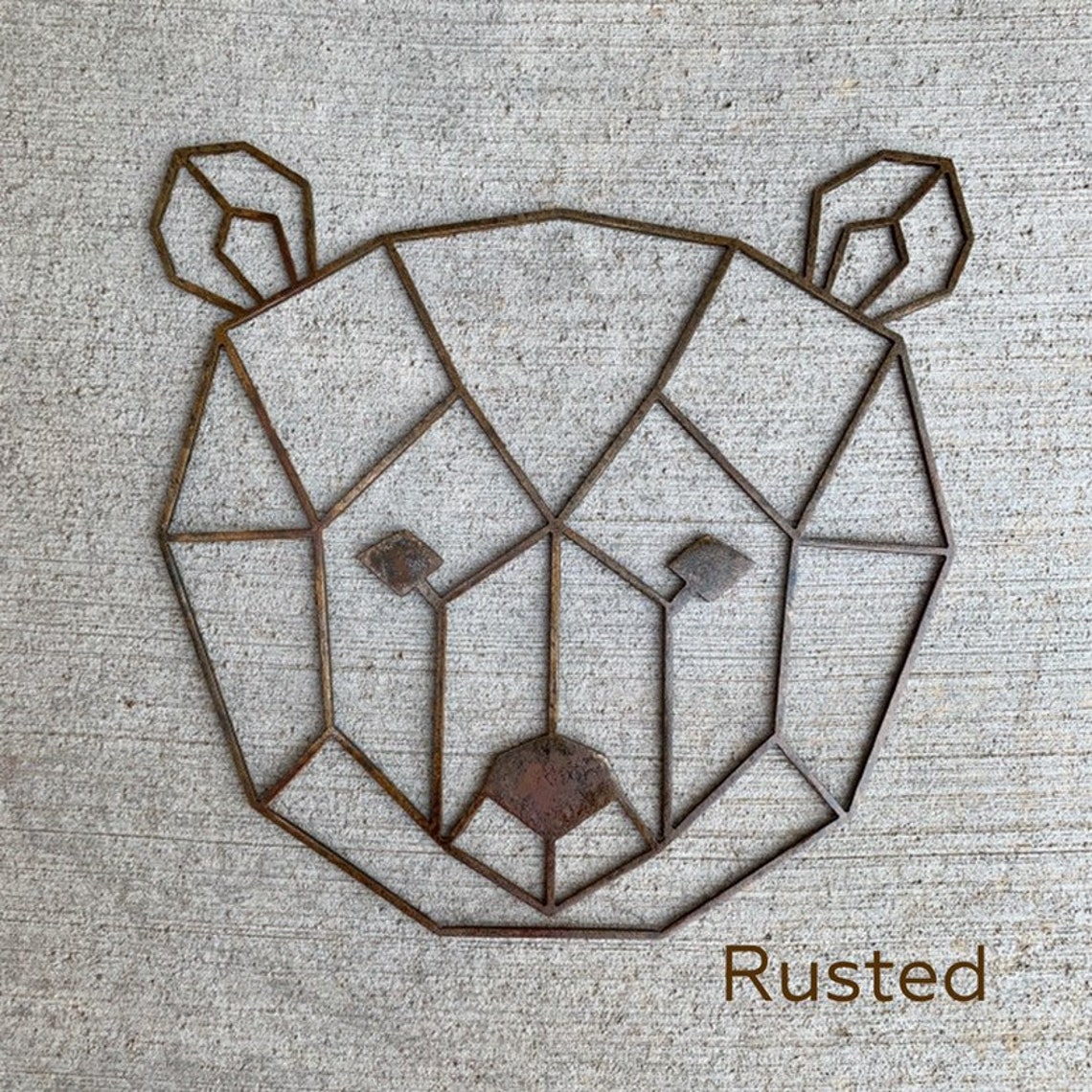 Geometric Animals Metal Wall Art Geometric Wolf Geometric | Etsy