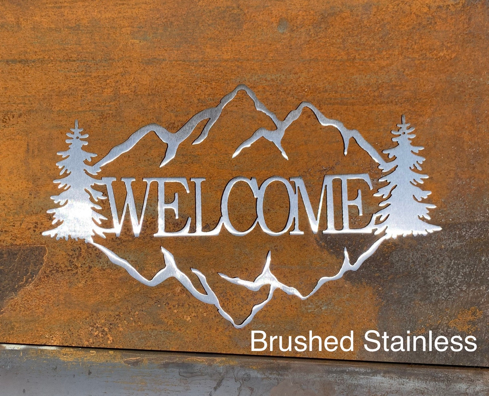 Welcome Sign Mountain Decor Rustic Welcome Sign | Etsy