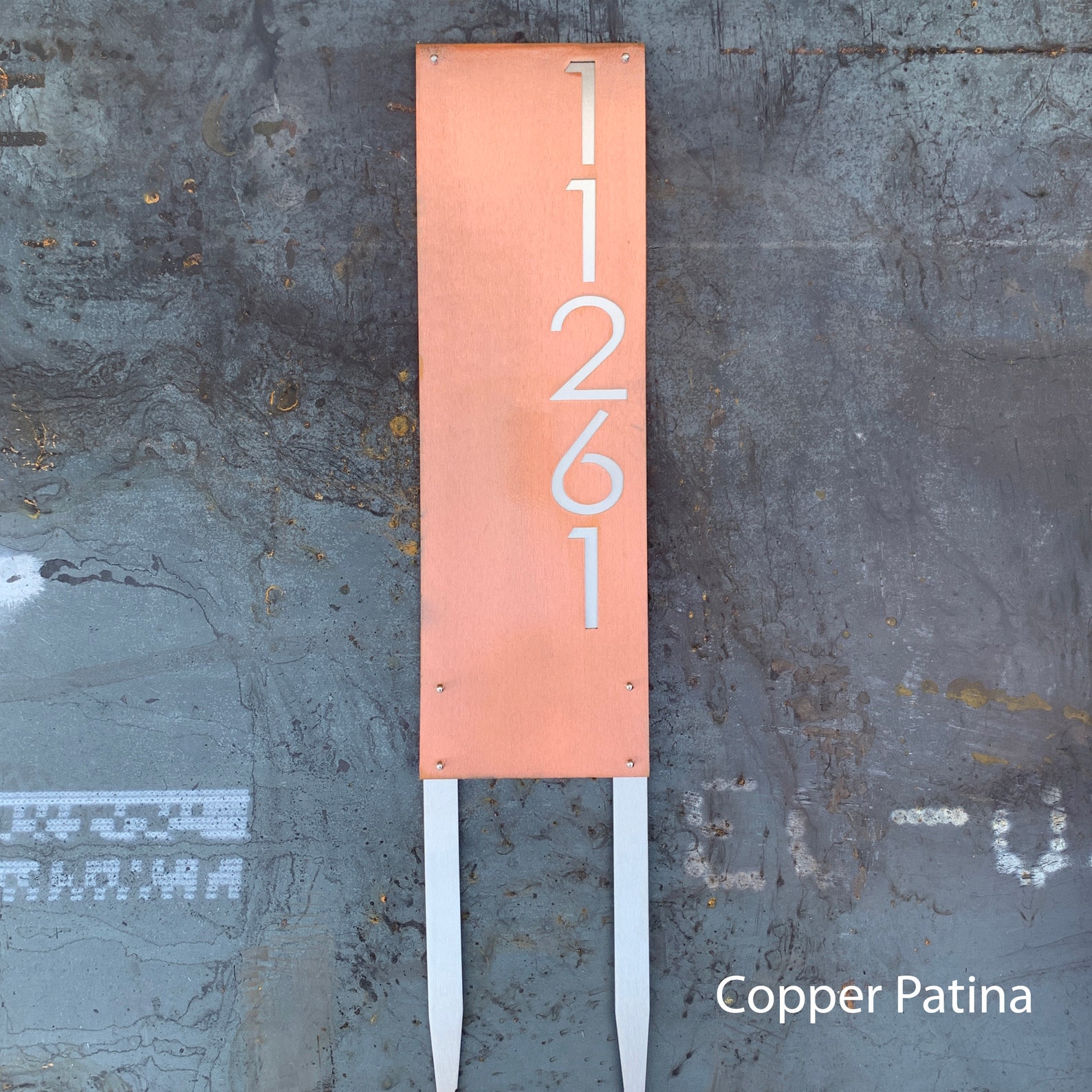 Stainless Steel Address Sign With Stakes Custom Address Sign - Etsy