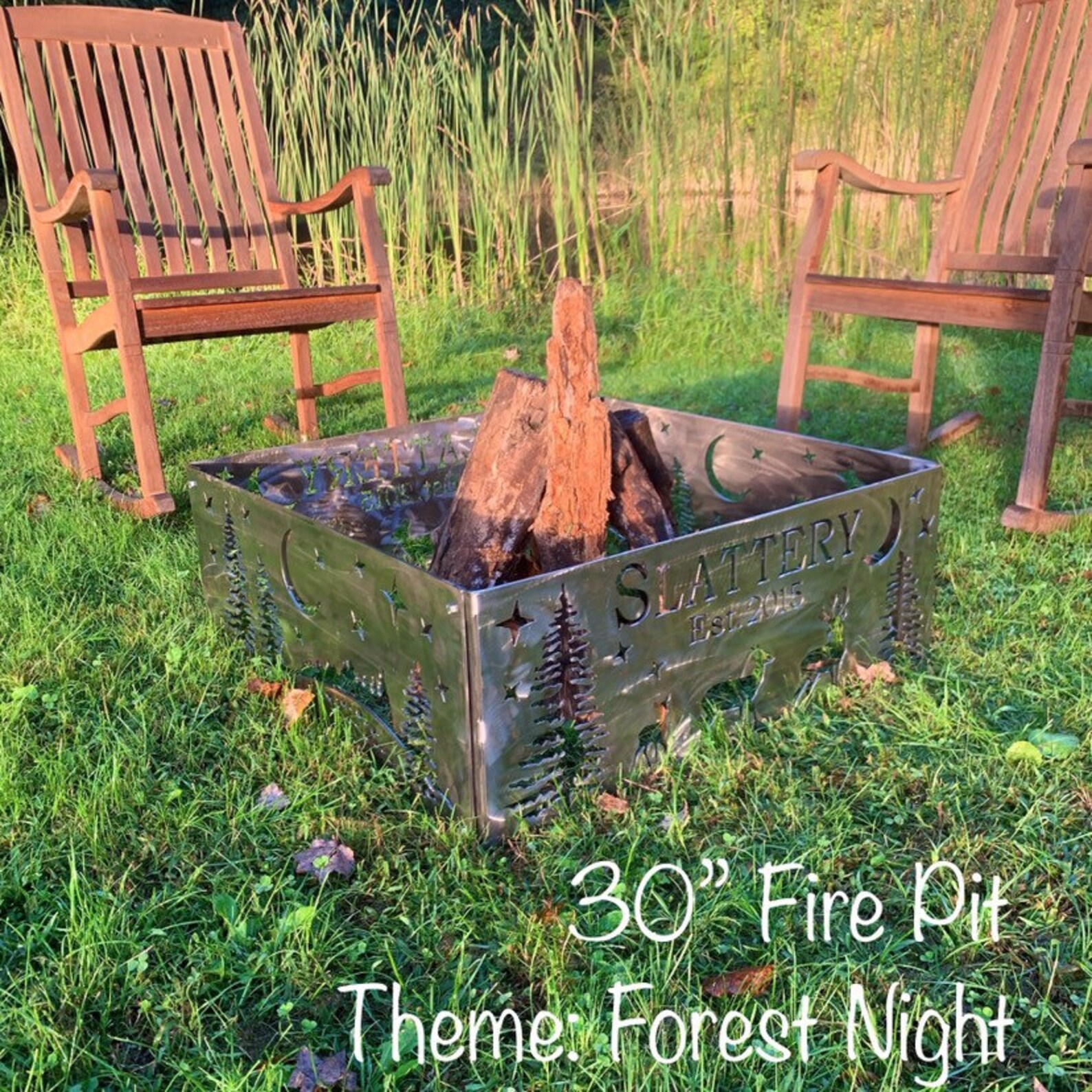 Personalized Fire Pit Custom Metal Square Fire Pit - Etsy