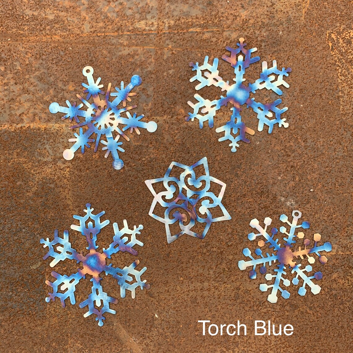 Metal Snowflake Set Christmas Decoration Outdoor Christmas - Etsy