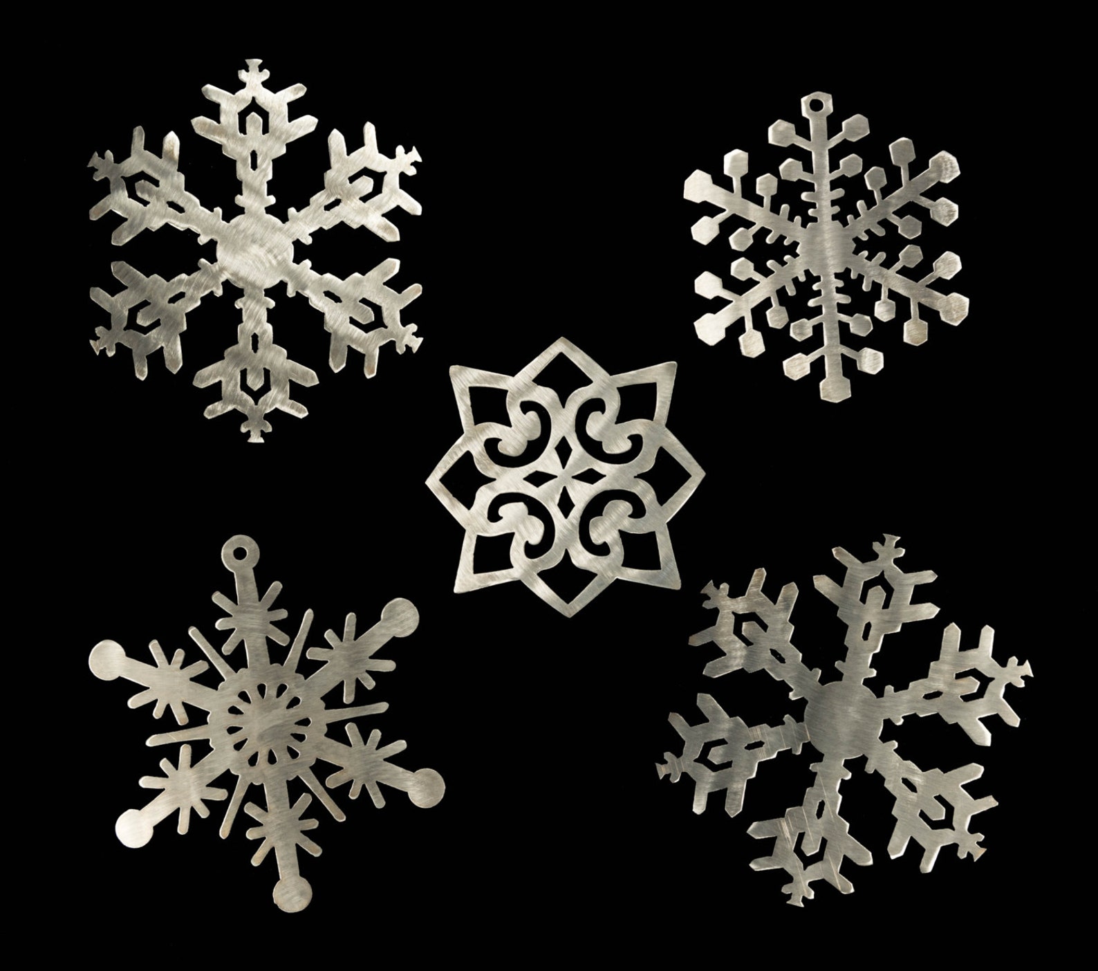 Metal Snowflake Set Christmas Decoration Outdoor Christmas - Etsy