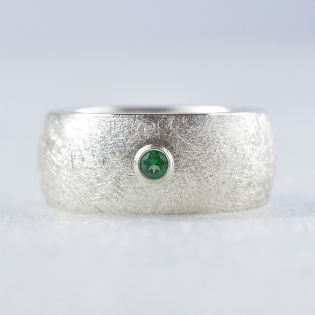 Silberring Breit Mit Stein