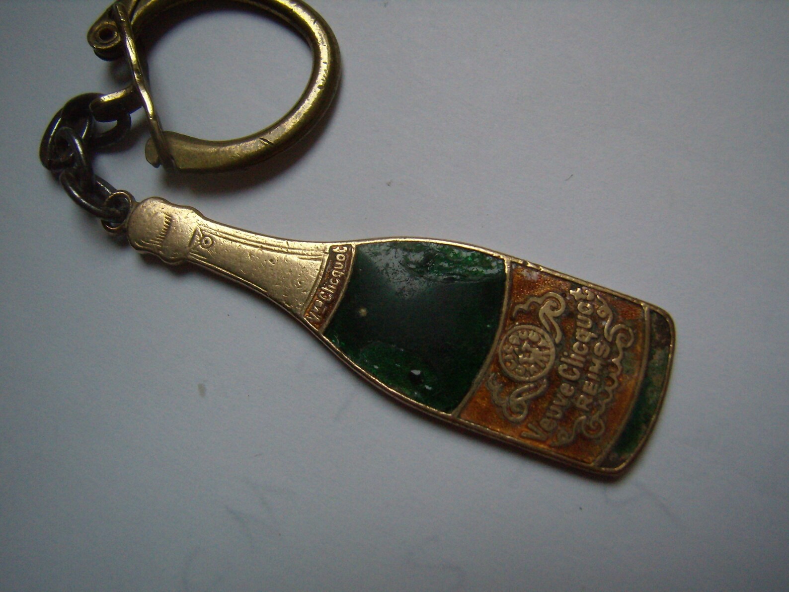 Rare original keyring gilded brass Champagne Advertising | Etsy
