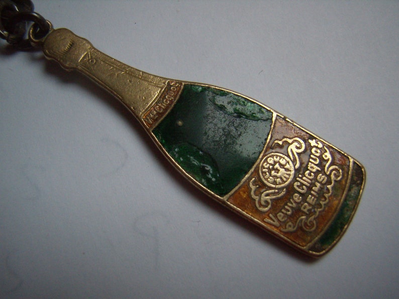 Rare original keyring gilded brass Champagne Advertising | Etsy