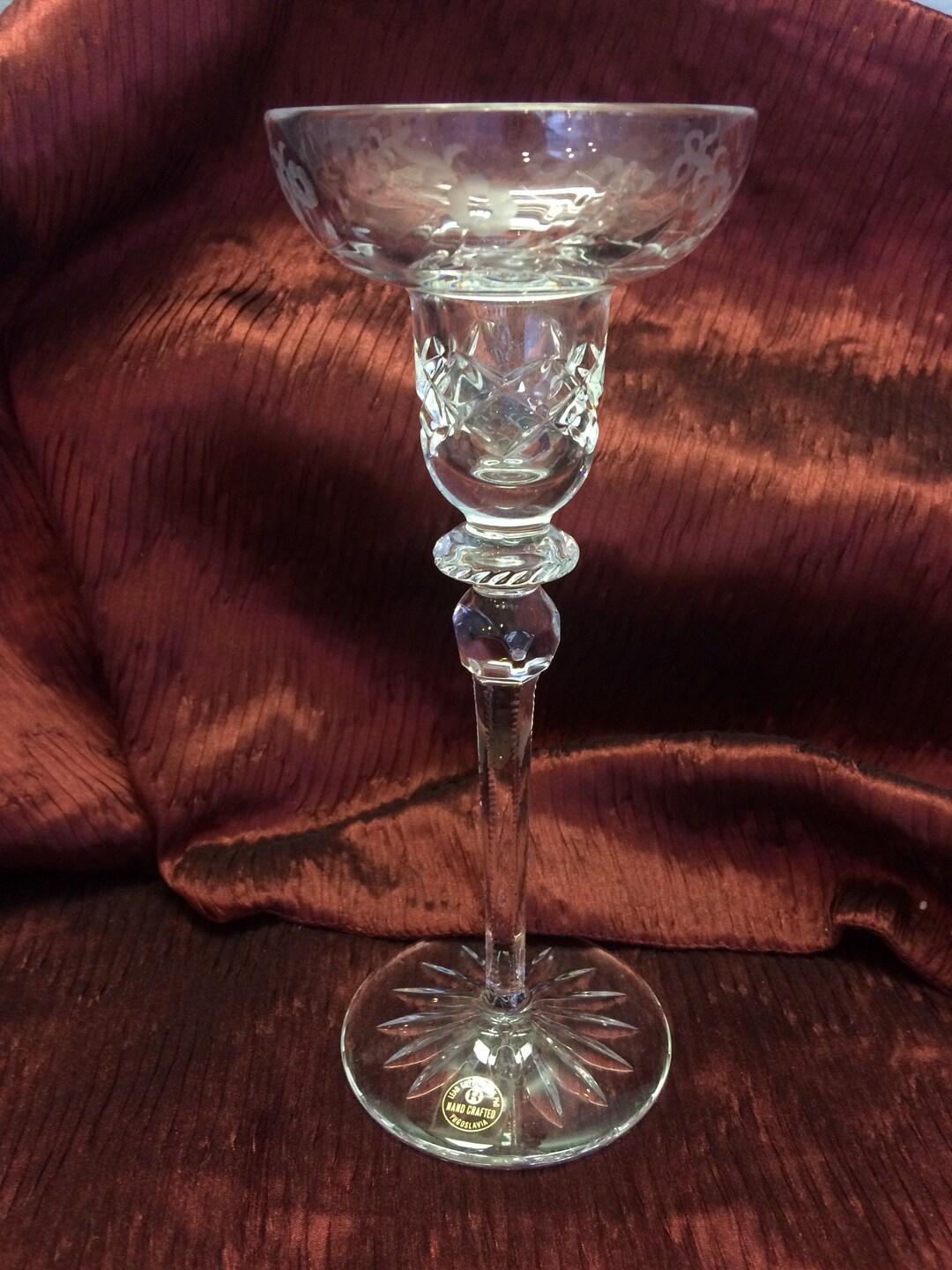 Rogaska Gallia 8" Candle Holder With "hand Crafted in Yugoslavia ...