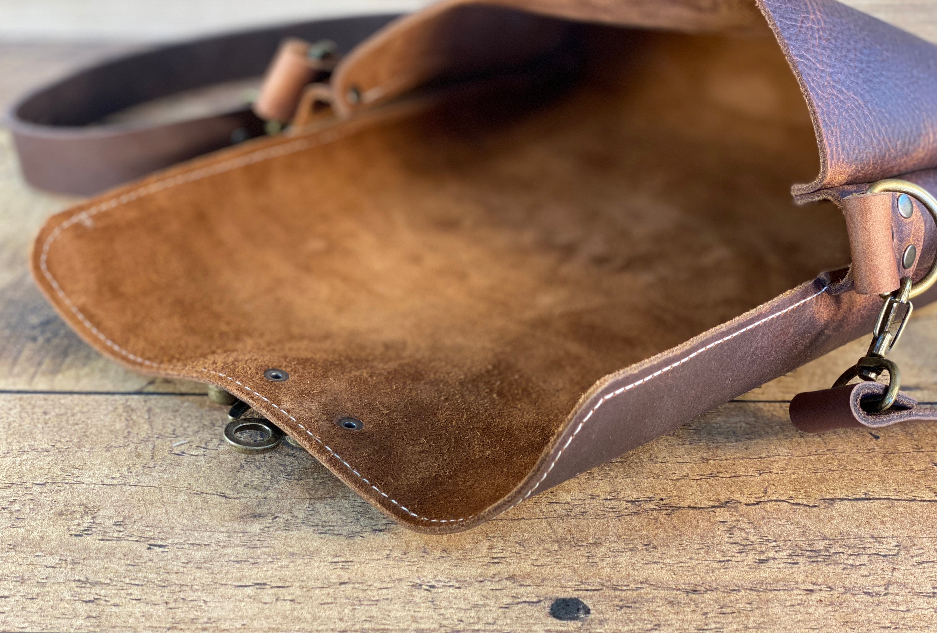 Small Crossbody With Swing Clasp Brown Kodiak Leather - Etsy