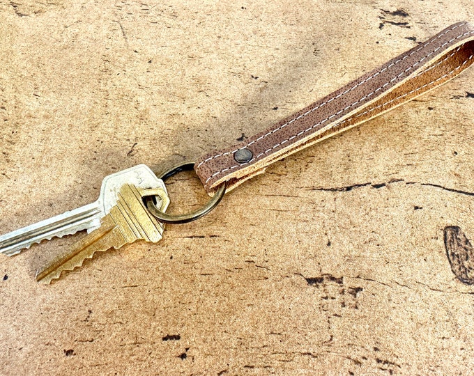 Objectify Retro Print Leather Key Ring - Etsy