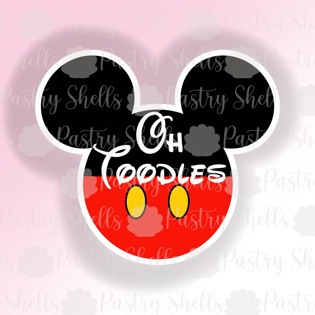 DIGITAL Mouse Head With White Border 'oh Toodles' Tag - Etsy