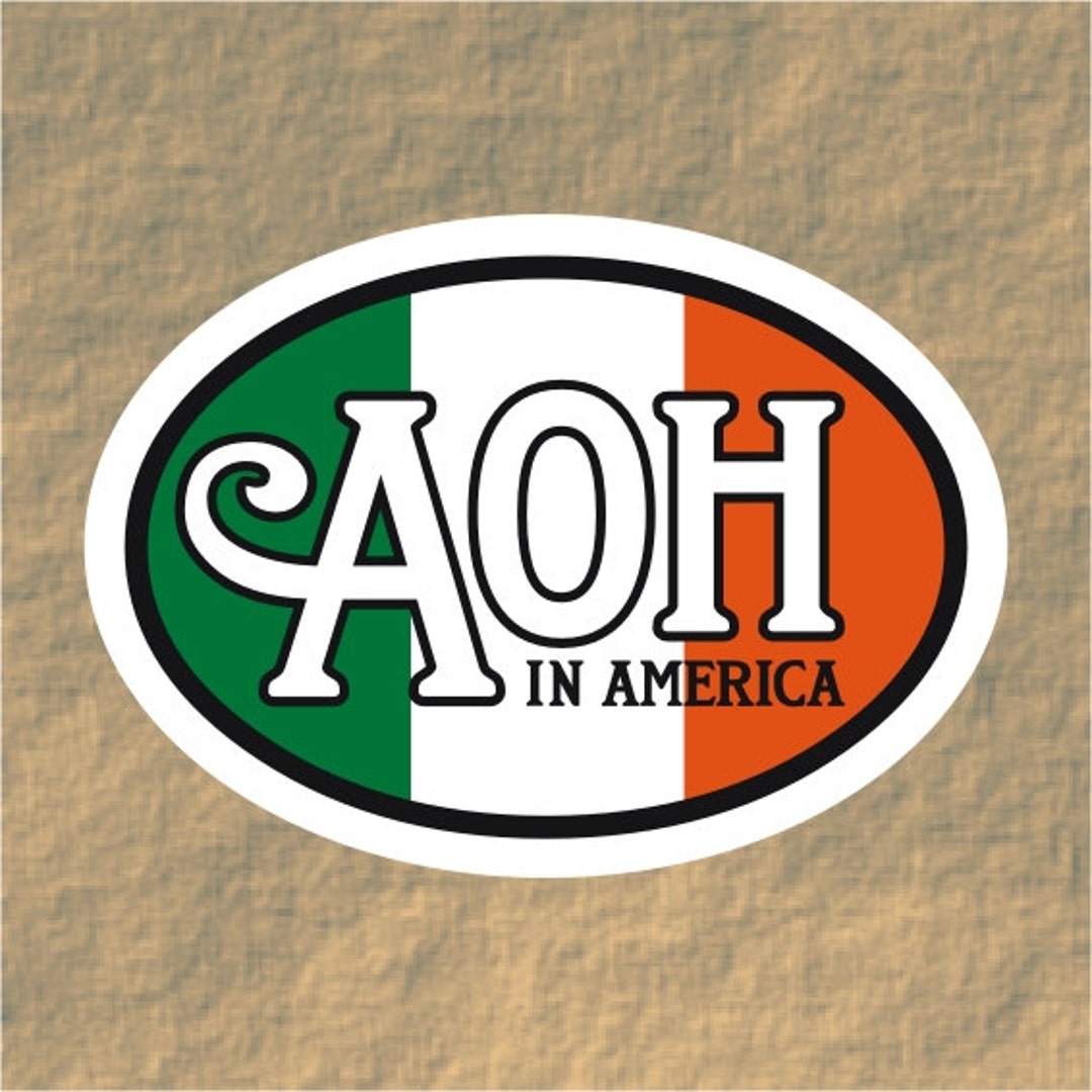Sticker: AOH in America - Ancient Order of Hibernians - Tricolor ...