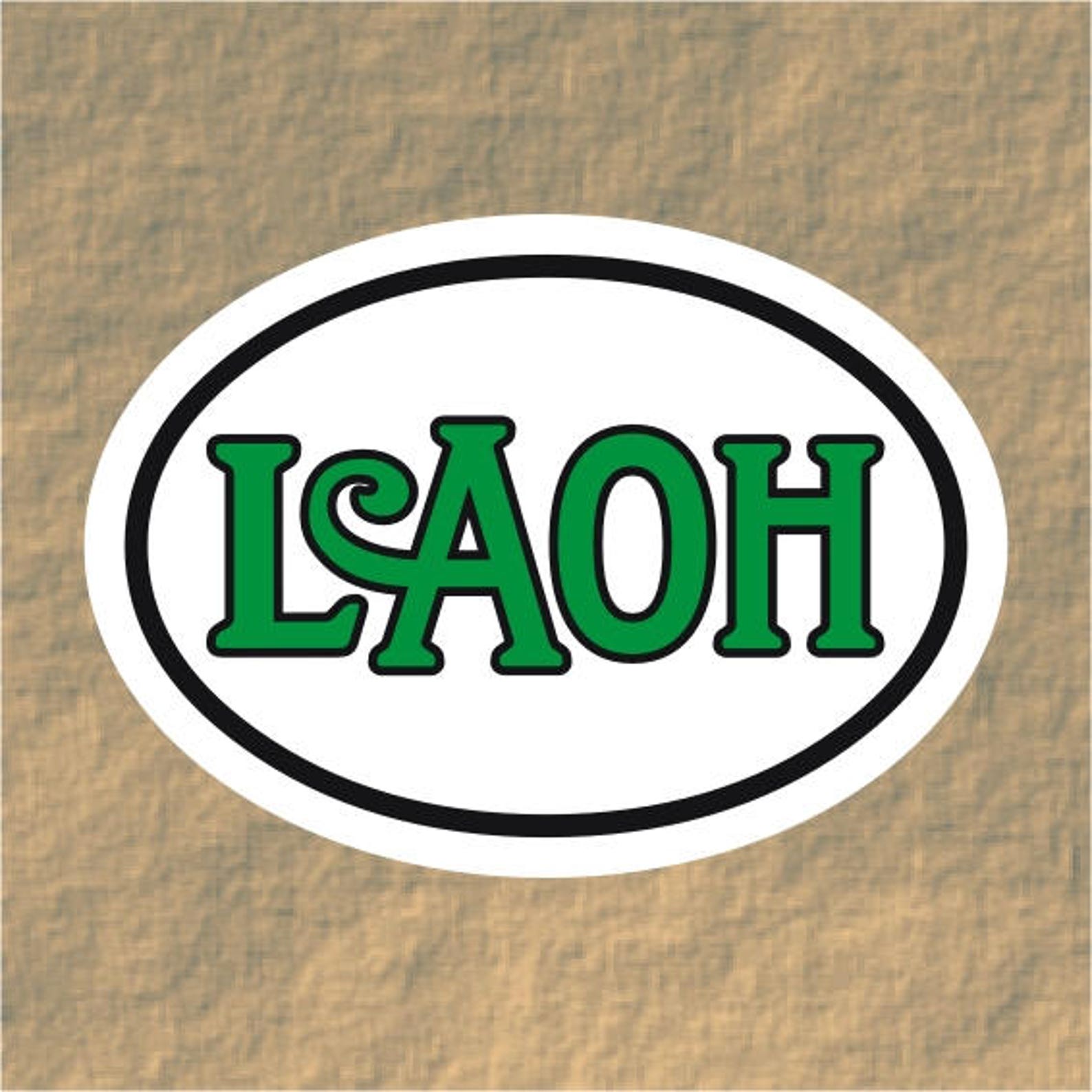Sticker: LAOH Ladies Ancient Order of Hibernians Oval Sticker in Green ...