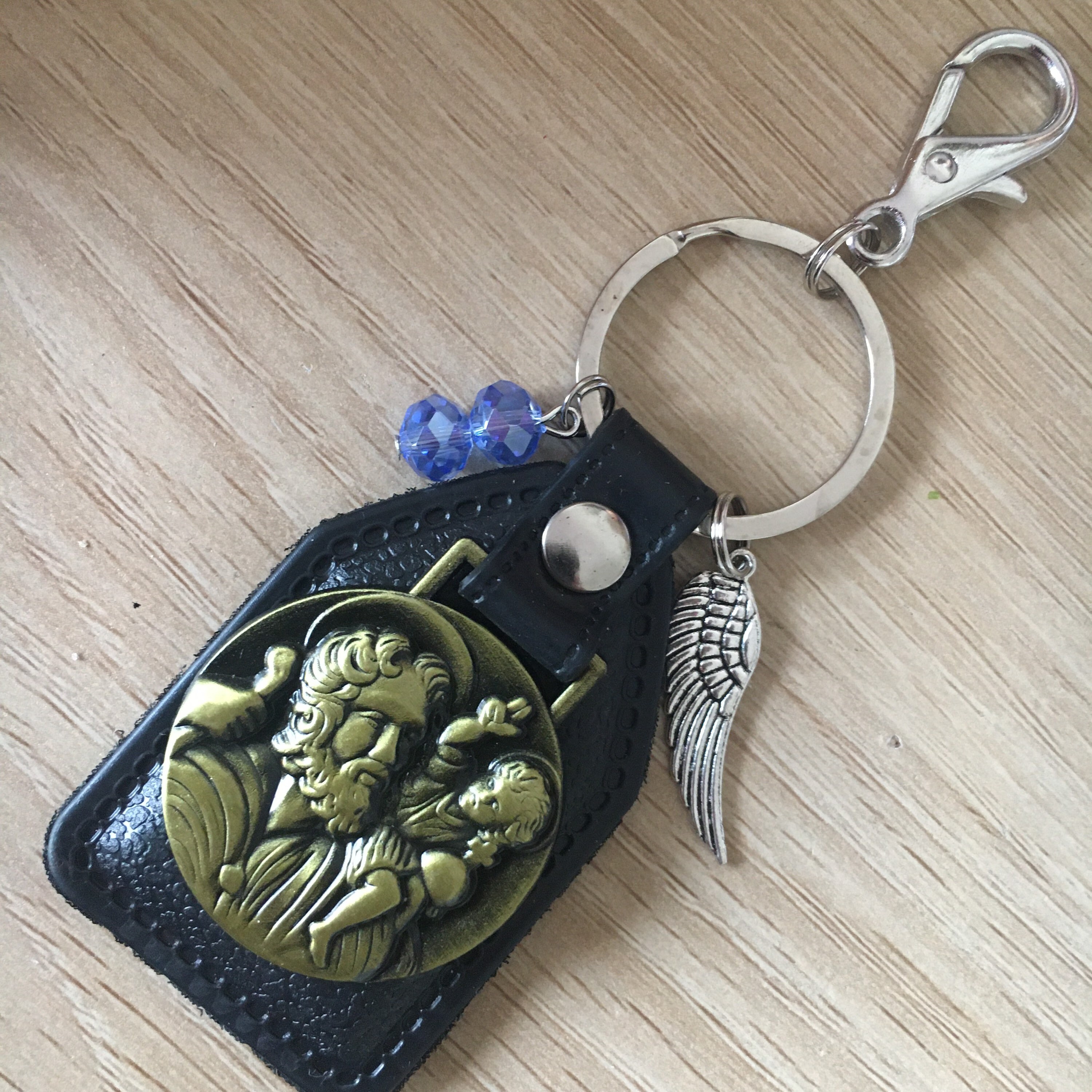 Saint Christopher Keyring St Christopher Keychain Protect Us - Etsy ...