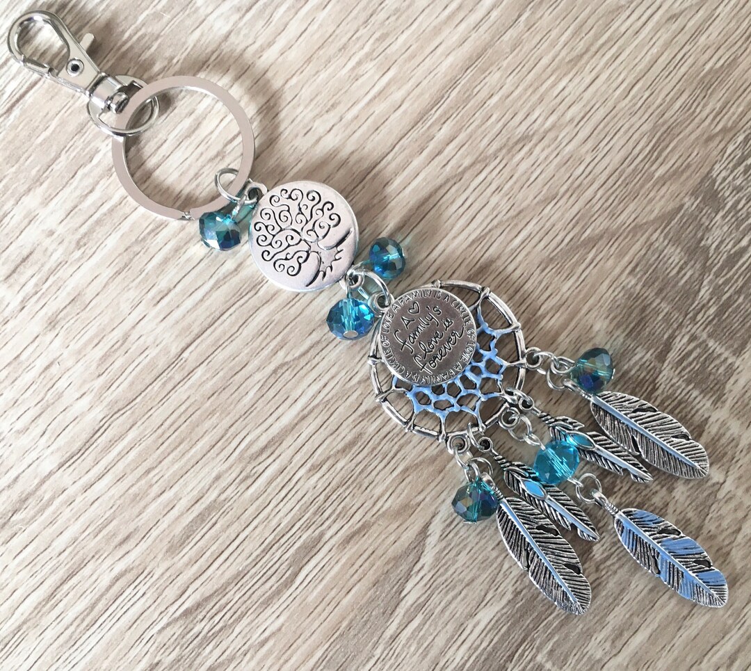 Dreamcatcher Keychain Tree of life Key chain Family - Etsy.de