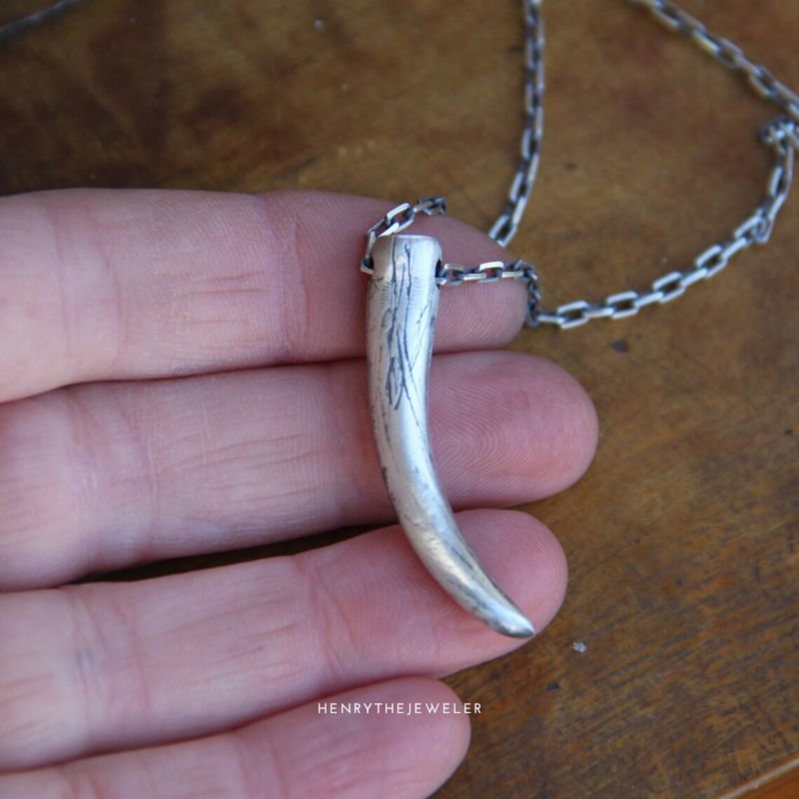 Silver Talisman SILVER Clow Silver Tooth RAW Pendant Raw Silver ...
