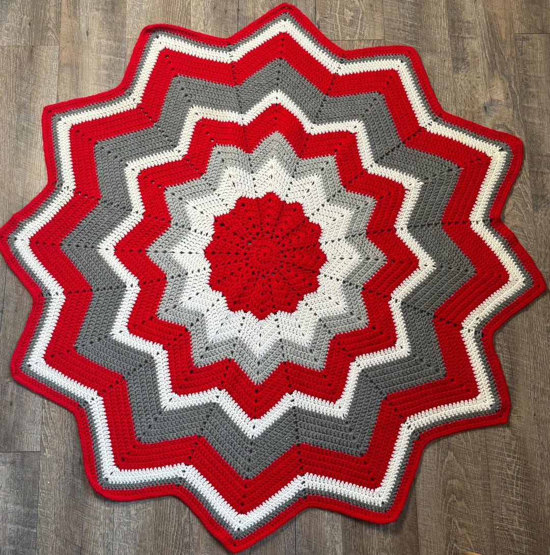 Ohio State Crochet Blanket. Baby Blanket. Couch Throw. Buckeyes. OSU ...