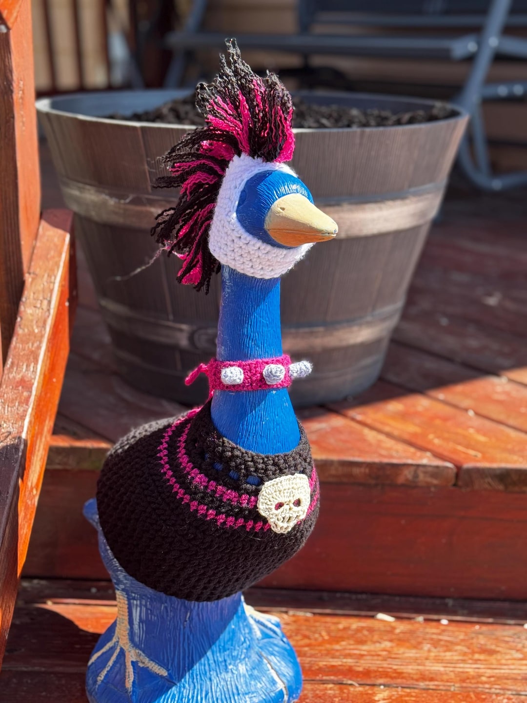 Crochet Porch Goose Mall Goth Inspired Outfit. Punk Goth Goose Costume ...