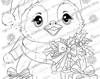 Christmas Cookies Digital Stamp, Lineart for Coloring - Etsy