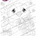 Christmas Penguin Digital Stamp, Lineart for Coloring - Etsy