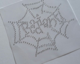 Spider Web Appliqué Spider Web Iron on Transfer Rhinestone | Etsy
