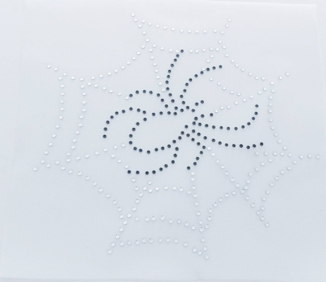 Spider Web Appliqué, Spider Web Iron on Transfer, Rhinestone Spider Web ...