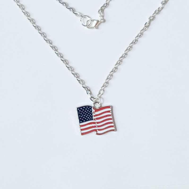 Us Flag Necklace - Etsy