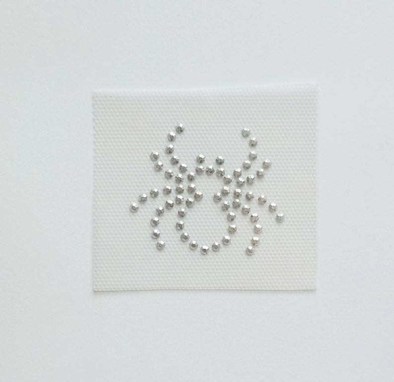 Spider Appliqué Spider Rhinestone Transfer Arachnid Iron On - Etsy