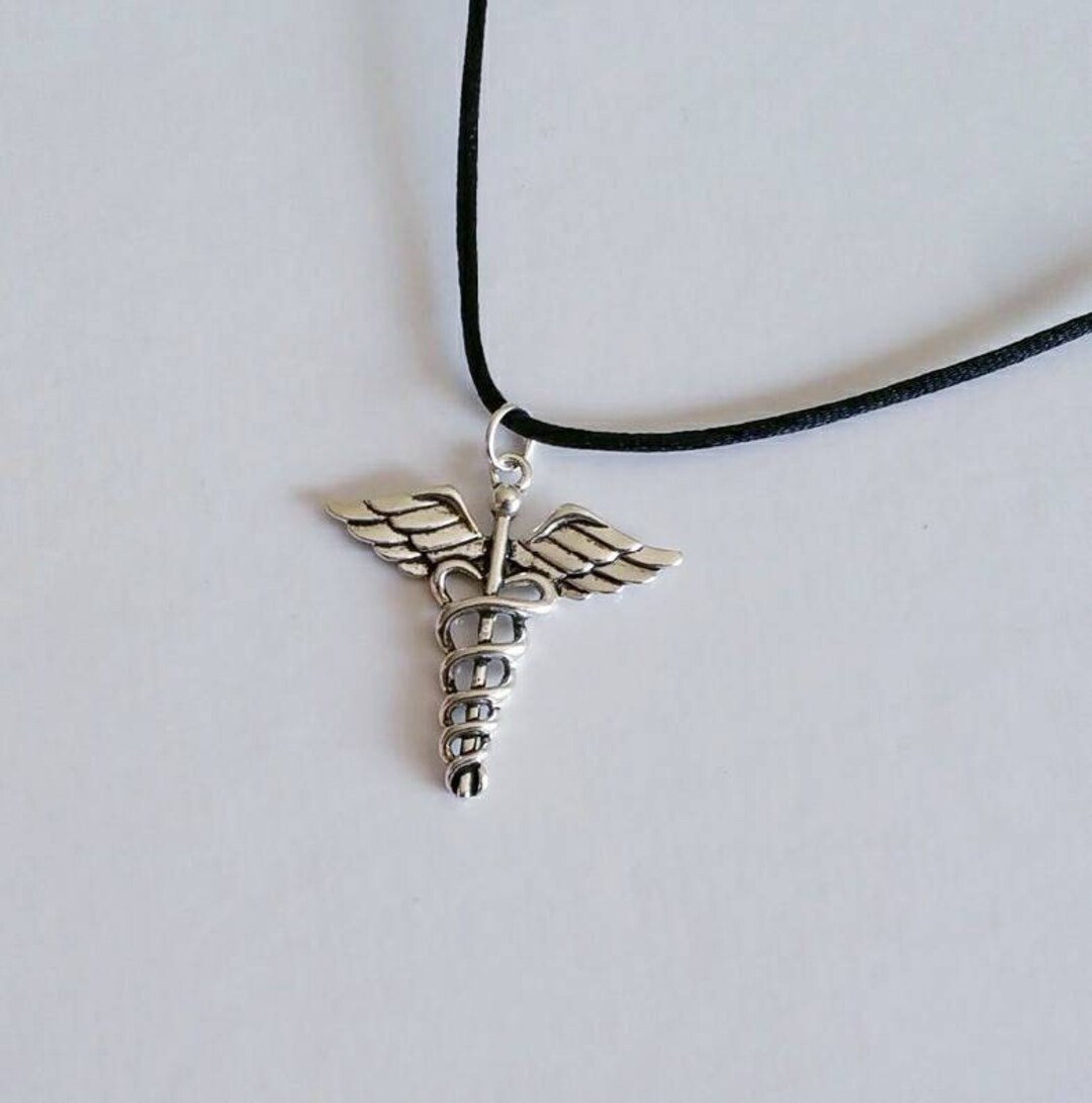 Medical Symbol Pendant Necklace, Caduceus Pendant Necklace, Nurse ...