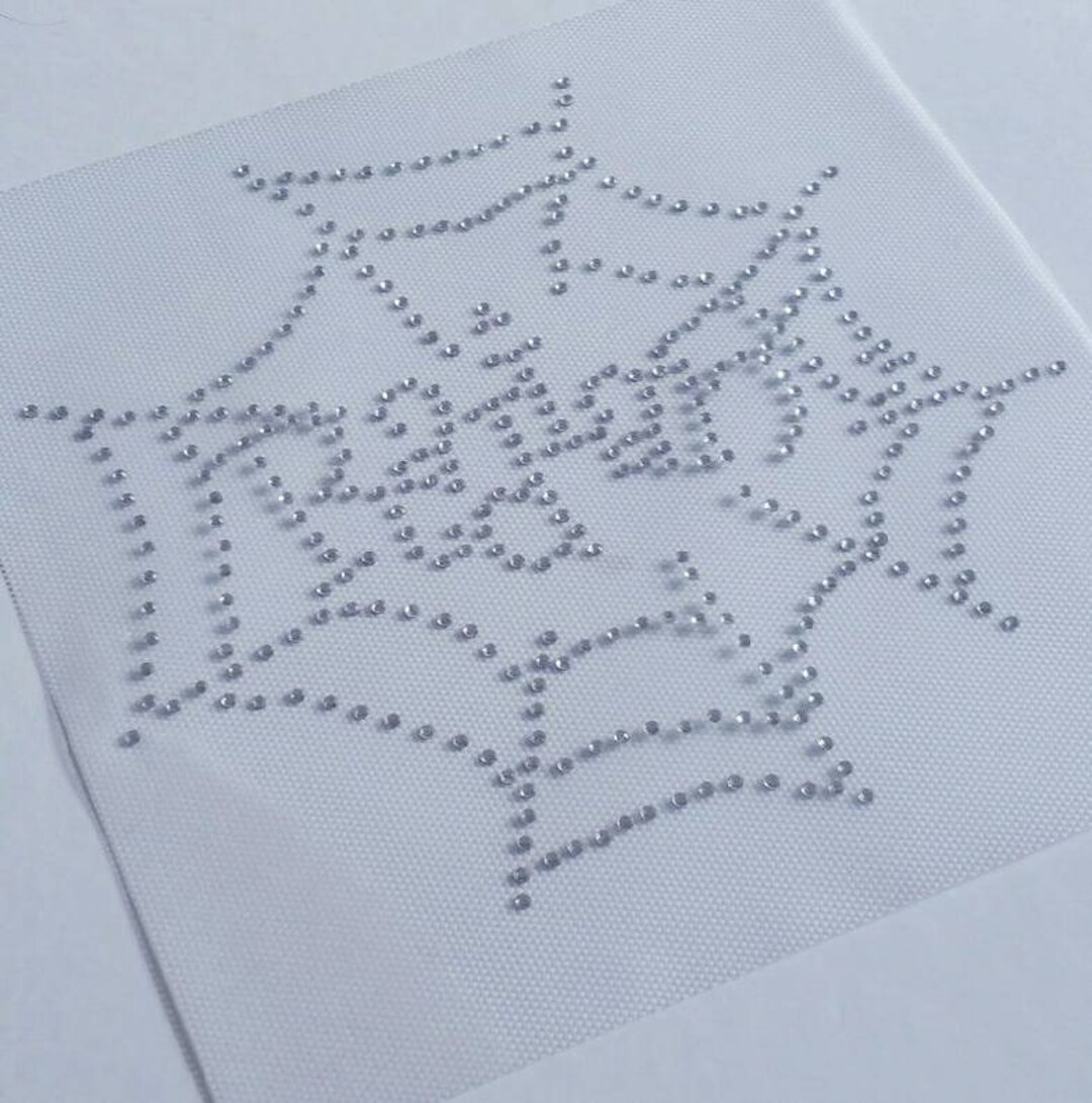 Radiant Spider Web Appliqué, Crystal Spiderweb Iron On, Rhinestone ...