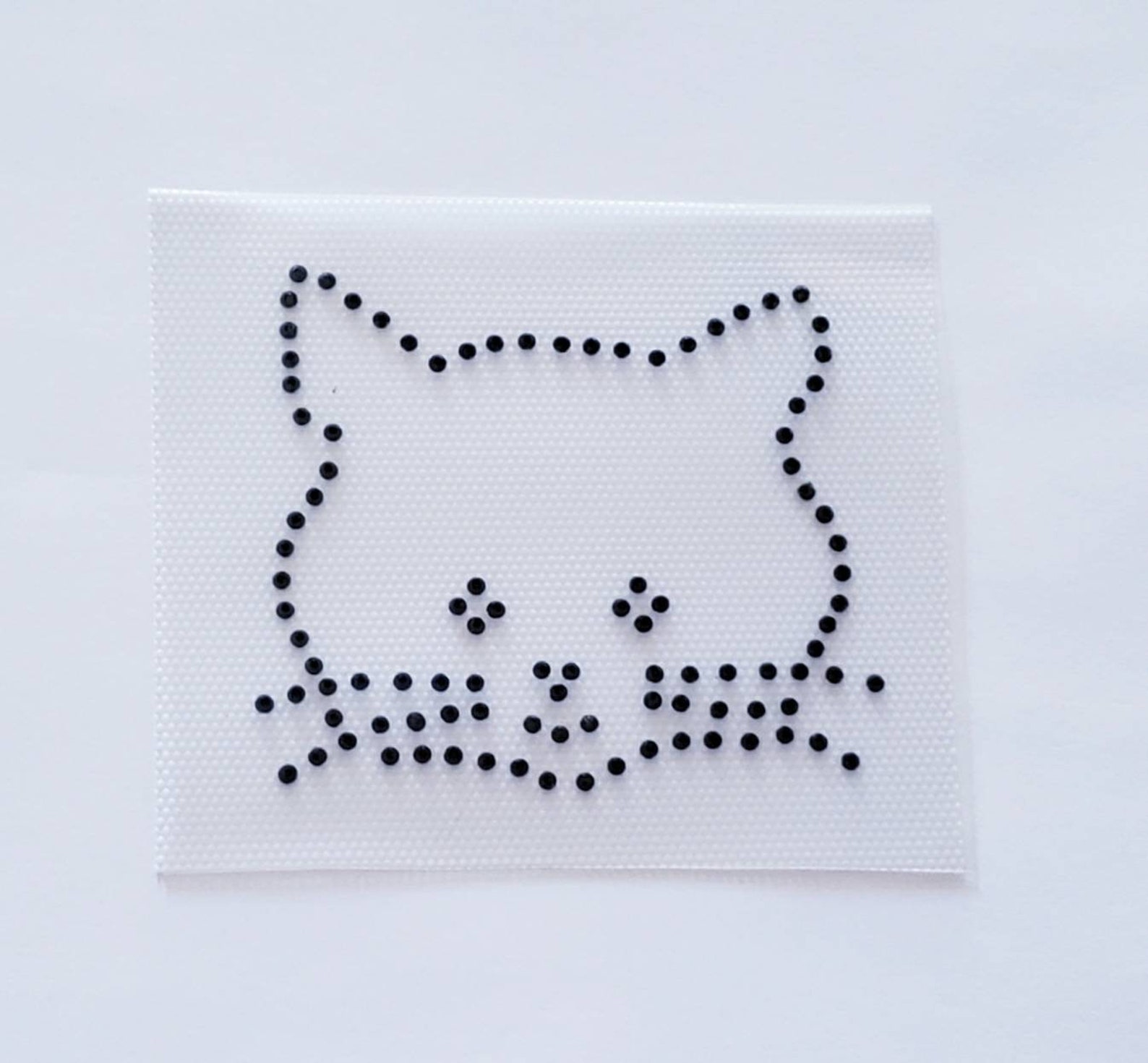 Cat Face Appliqué, Cat Face Rhinestone Transfer, Kitty Cat Iron on ...