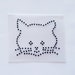 Cat Face Appliqué Cat Face Rhinestone Transfer Kitty Cat | Etsy