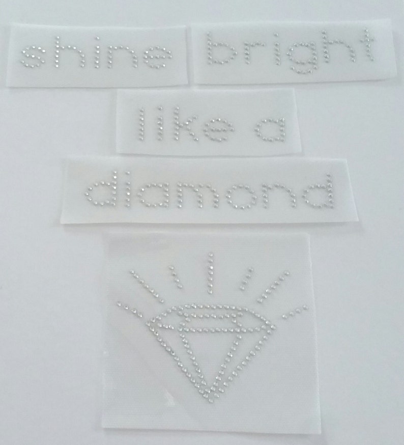 Diamond Appliqué, Diamond Bling, Diamond Shaped Rhinestone Transfer ...