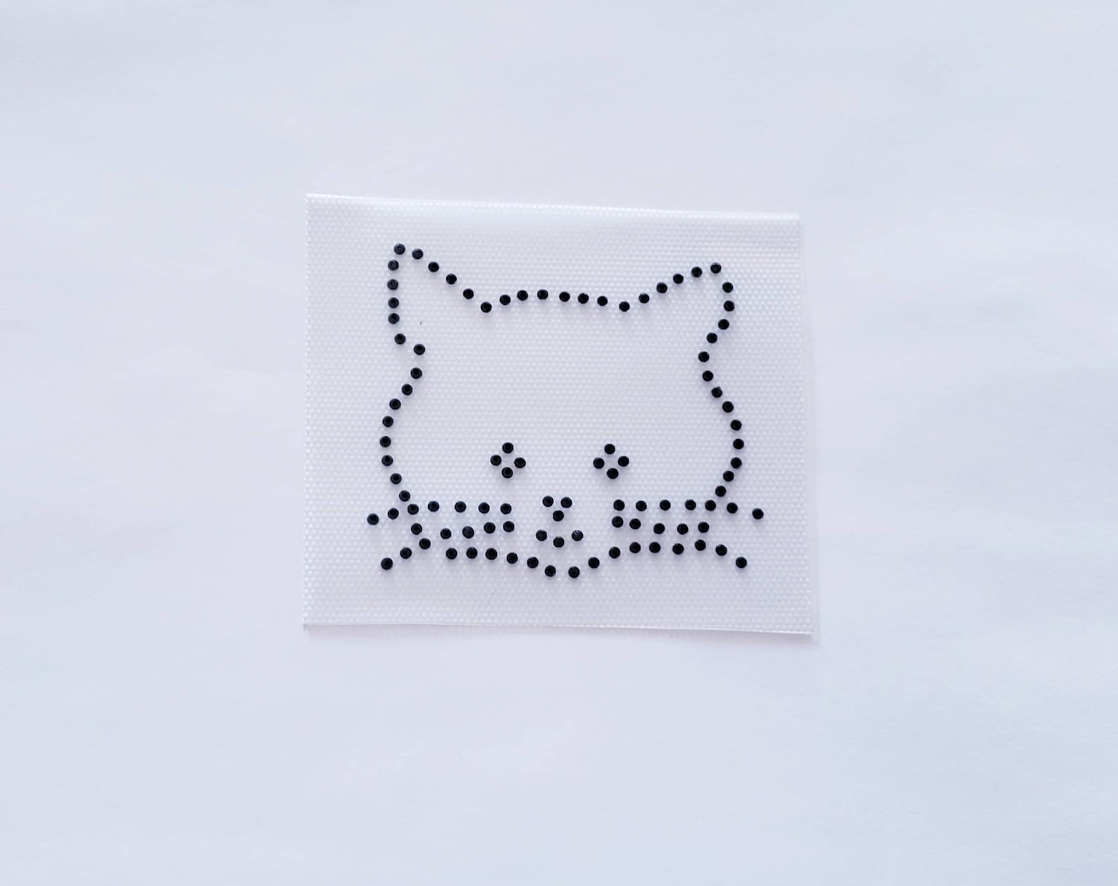 Cat Face Appliqué, Cat Face Rhinestone Transfer, Kitty Cat Iron on ...