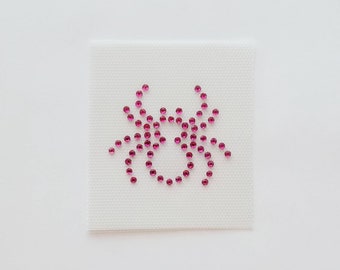 Spider Appliqué Spider Rhinestone Transfer Arachnid Iron On | Etsy