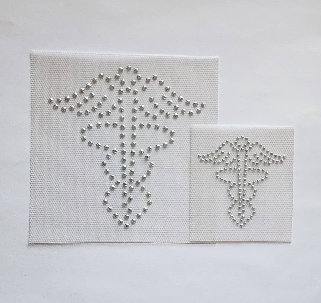 Caduceus Symbol Rhinestone Appliqué, Medical Symbol Appliqué, Caduceus ...