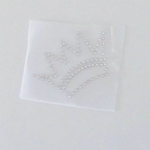 Crown Appliqué, Crown Rhinestone Transfer, Iron on Crown, Royal Crown ...