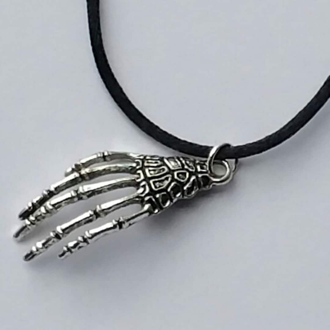 Skeleton Hand Pendant Necklace, Anatomical Hand Pendant Necklace ...