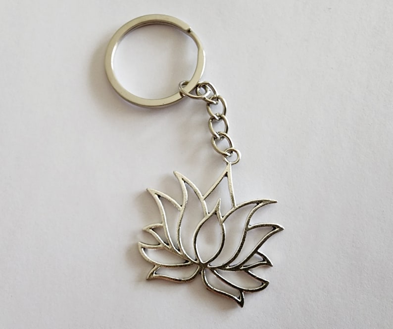 Lotus Flower Keychain, Lotus Keychain, Flower Keychain, Spring Keychain ...