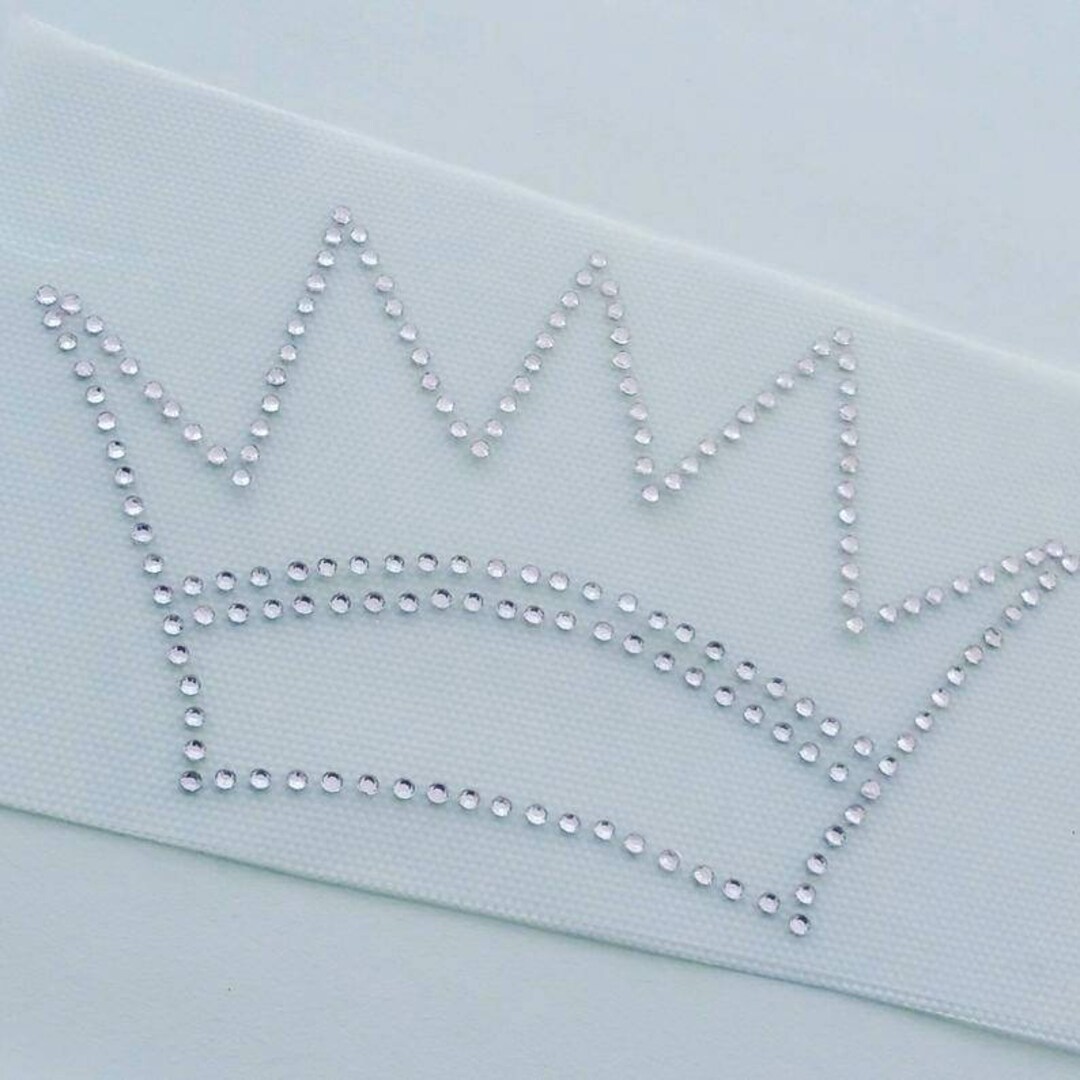 Crown Appliqué, Crown Rhinestone Transfer, Crystal Crown Iron on Patch ...