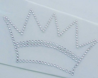 Rhinestone Iron on Transfer queen With Crown - Etsy