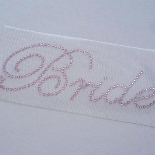 Crystal Bride Script Rhinestone Appliqué Rhinestone - Etsy