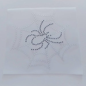 Spider Web Appliqué, Spider Web Iron on Transfer, Rhinestone Spider Web ...