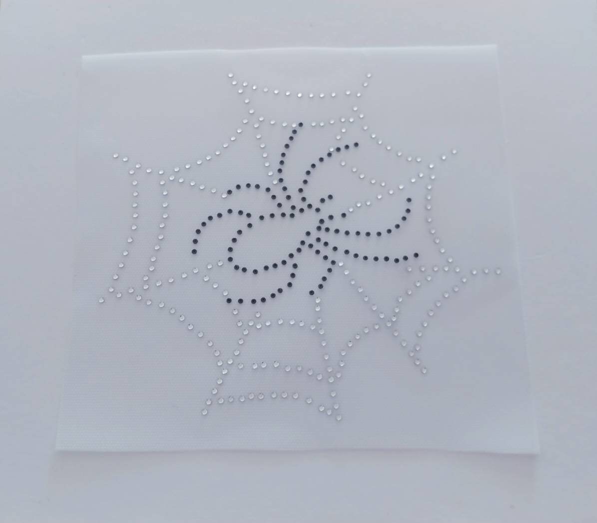 Spider Web Appliqué Spider Web Iron on Transfer Rhinestone | Etsy
